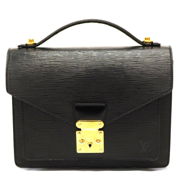 Louis Vuitton | Bags | Louis Vuitton Monceau Bag Epi Noir Black | Poshmark